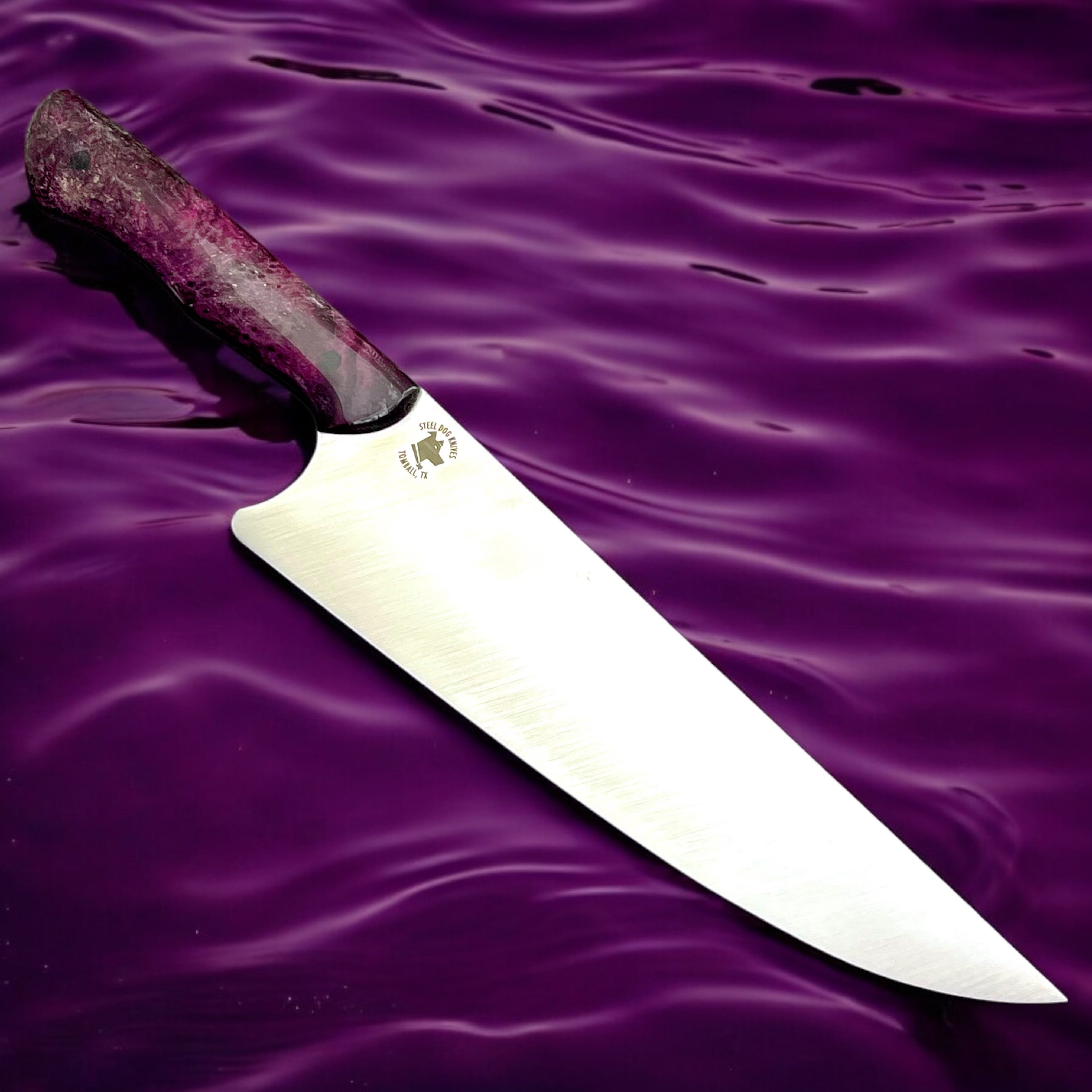 8.25" Stainless Chef - Violet Eclipse | Steel Dog Knives